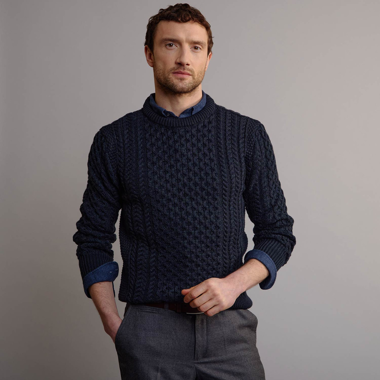 Handknit Irish Sweaters For Men | Handmade Men's Aran Sweaters