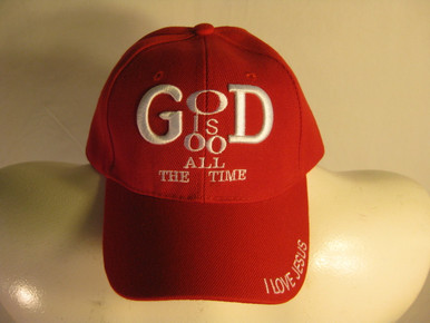 Mens Hat (God is Good All The Time) Red - Shield of Faith Gifts