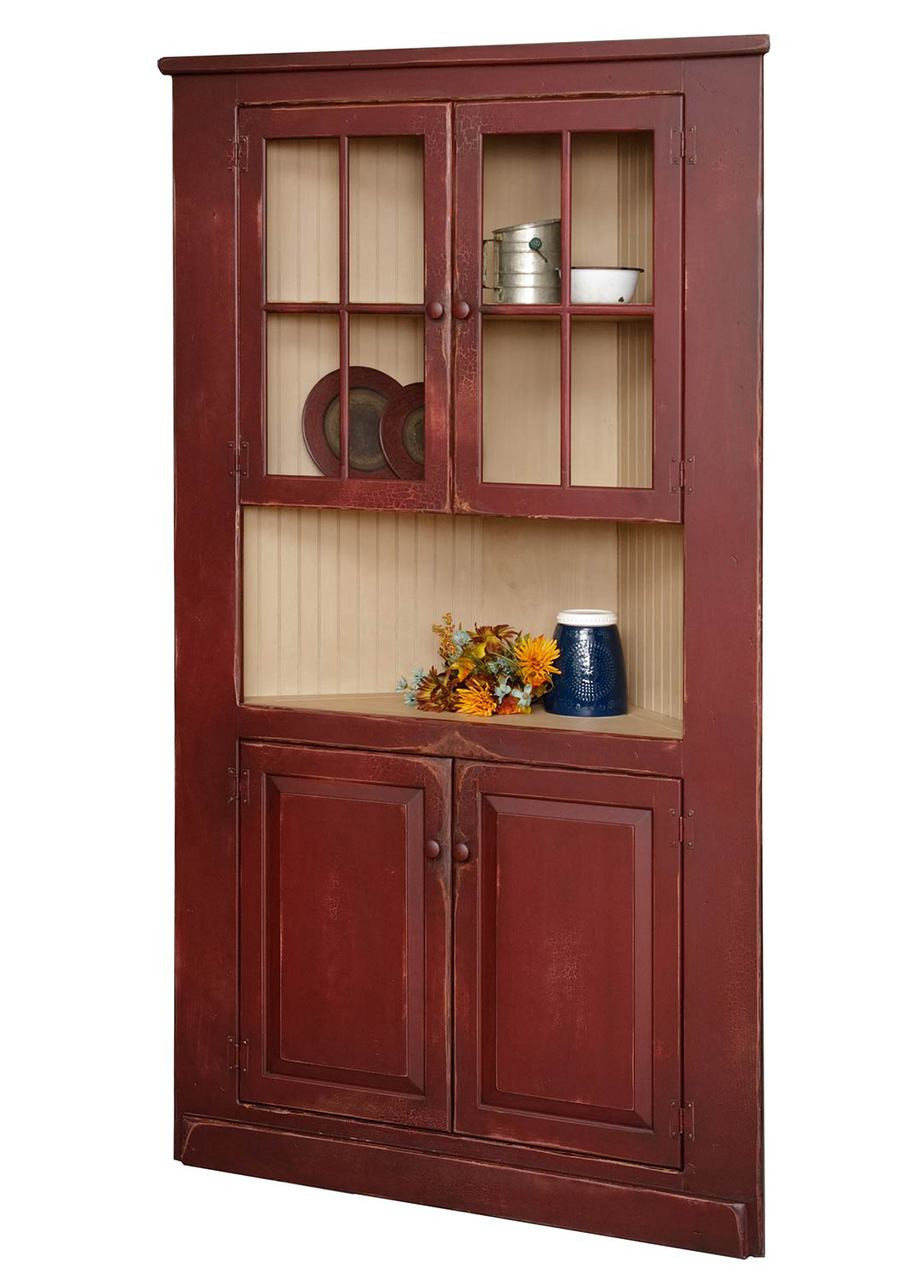 Amish Handcrafted - 48" Corner Cupboard - Vintage Creations By Sam