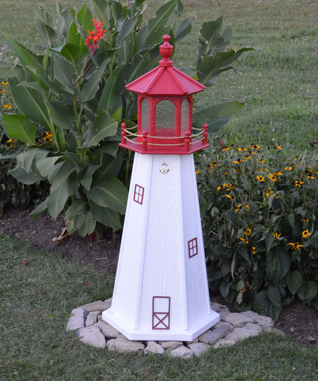 Amish Made - Patriotic Model - Wood Garden Lighthouses