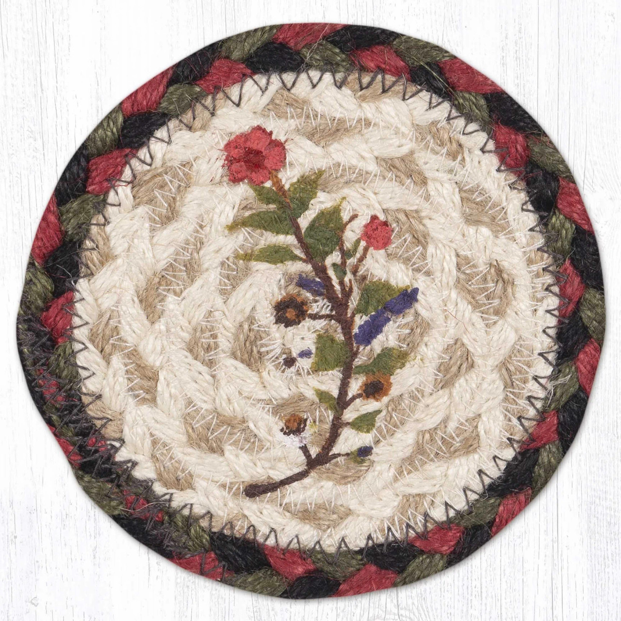 100% Jute Coasters - Plant Kindness Braided Coaster - Earth Rugs