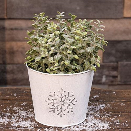 Metal Snowflake Embossed Bucket
