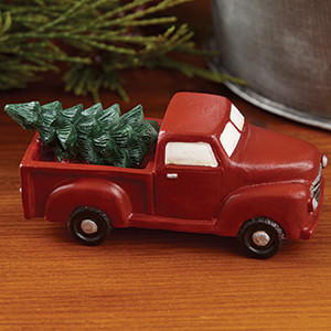 Little Red Truck With Tree