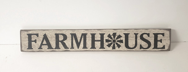 Farmhouse Windmill Primitive Wooden Sign