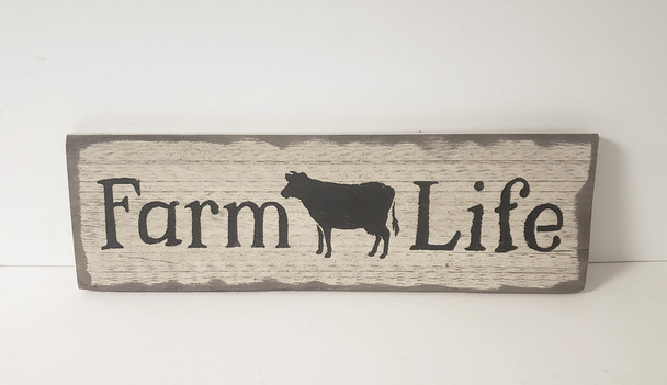 Farm Life Primitive Wooden Sign