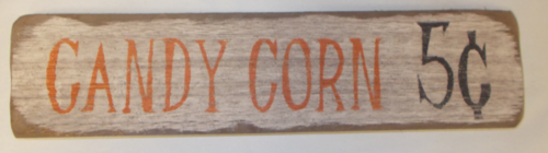 Primitive Wooden Sign - Candy Corn