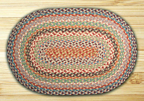 Earth Rugs - C-328 Multi Color - 100% Jute Braided Rug