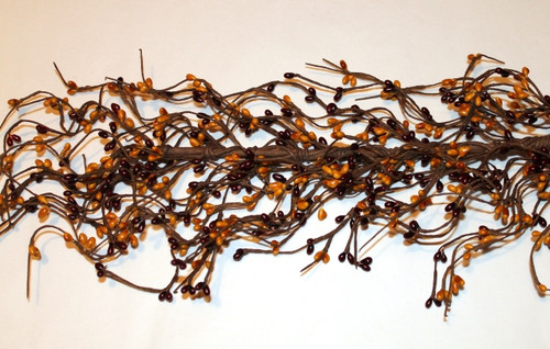 Primitive Pip Berry Garland - Burgundy and Mustard - Rustic Farmhouse ...