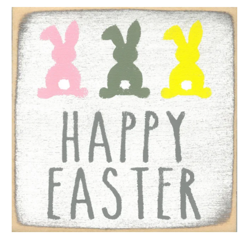 Happy Easter Block Sign