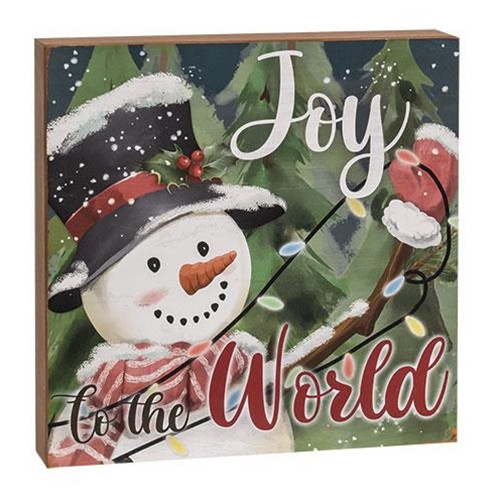 Christmas Snowman Wood Sign
