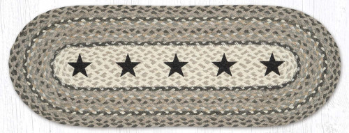 Braided Table Runners - Black Star Table Runner -Earth Rugs