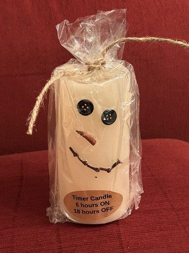 Snowman Timer Candle