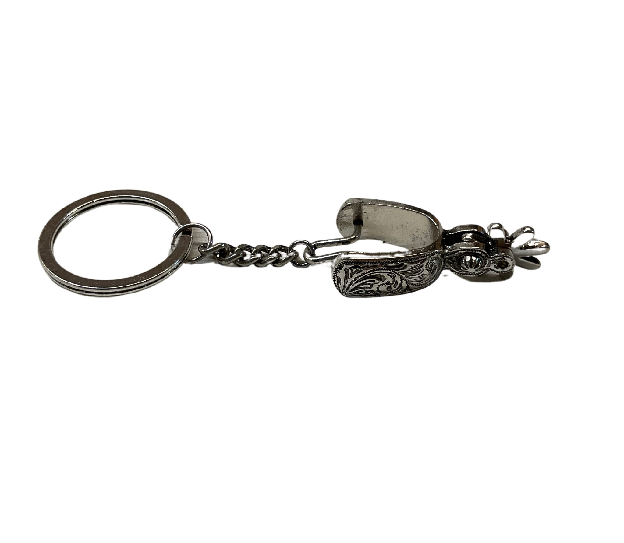 Antiqued Silver Spur Key Chain - Mountain Horse Trading