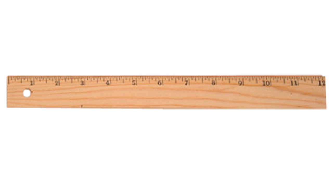 12 inch ruler (wood) UC1389 - Bethel Superstore