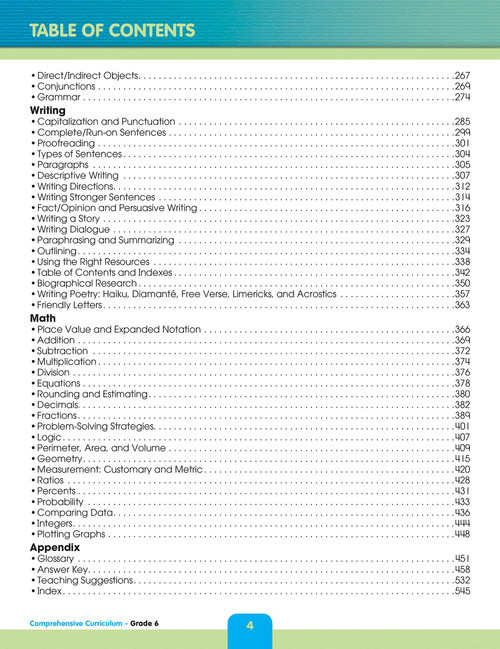 Comprehensive Curriculum of Basic Skills, Grade 6 - Bethel Superstore