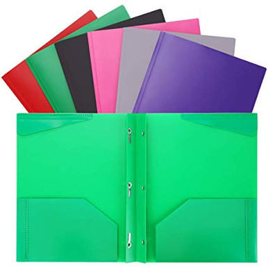 Poly, Vinyl/ Plastic Folders with prongs - Bethel Superstore