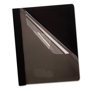 Clear Front Folder (BLACK) - PAPER BACK - Bethel Superstore