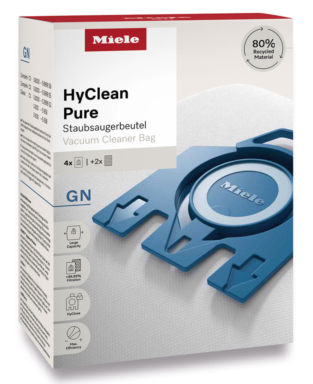 Miele GN HyClean Pure Vacuum Cleaner Bags – Genuine Dustbags & Filters