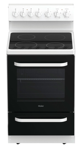 Haier Freestanding Oven with Ceramic Cooktop - 85L Capacity | HOR60S4CERW1