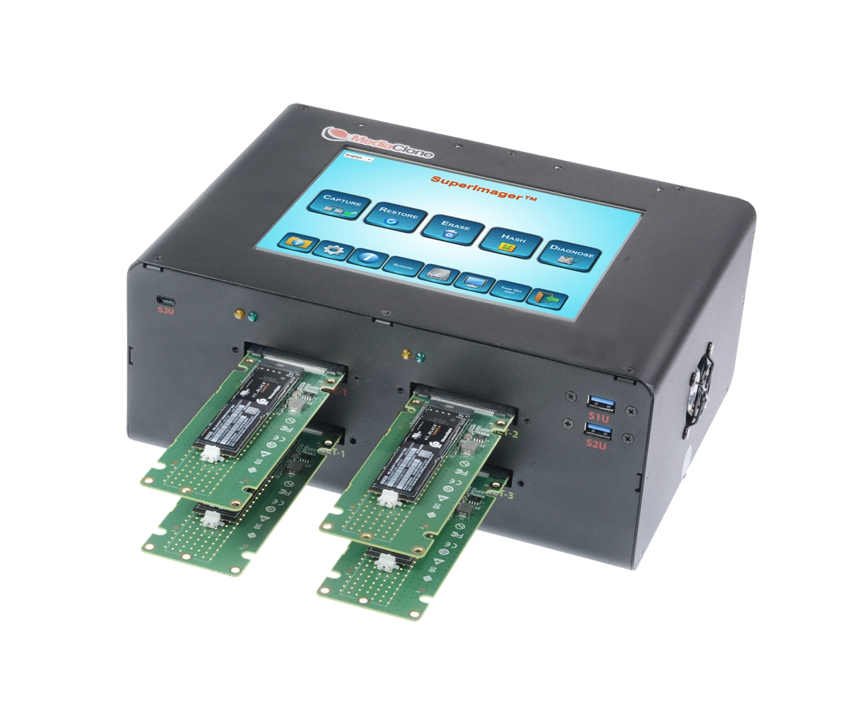 MediaClone SuperImager Plus 8" Portable 5 NVMe + 6 SATA/SAS Forensic ...