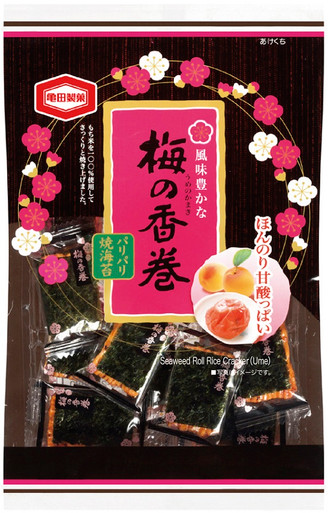 7 packs x Ume no Kou maki Ume flavor Rice Crackers wrapped in seaweed