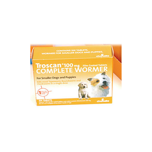 Troscan Complete Small Dog & Puppy Wormer Tablets - 100mg - Pet Food Depot