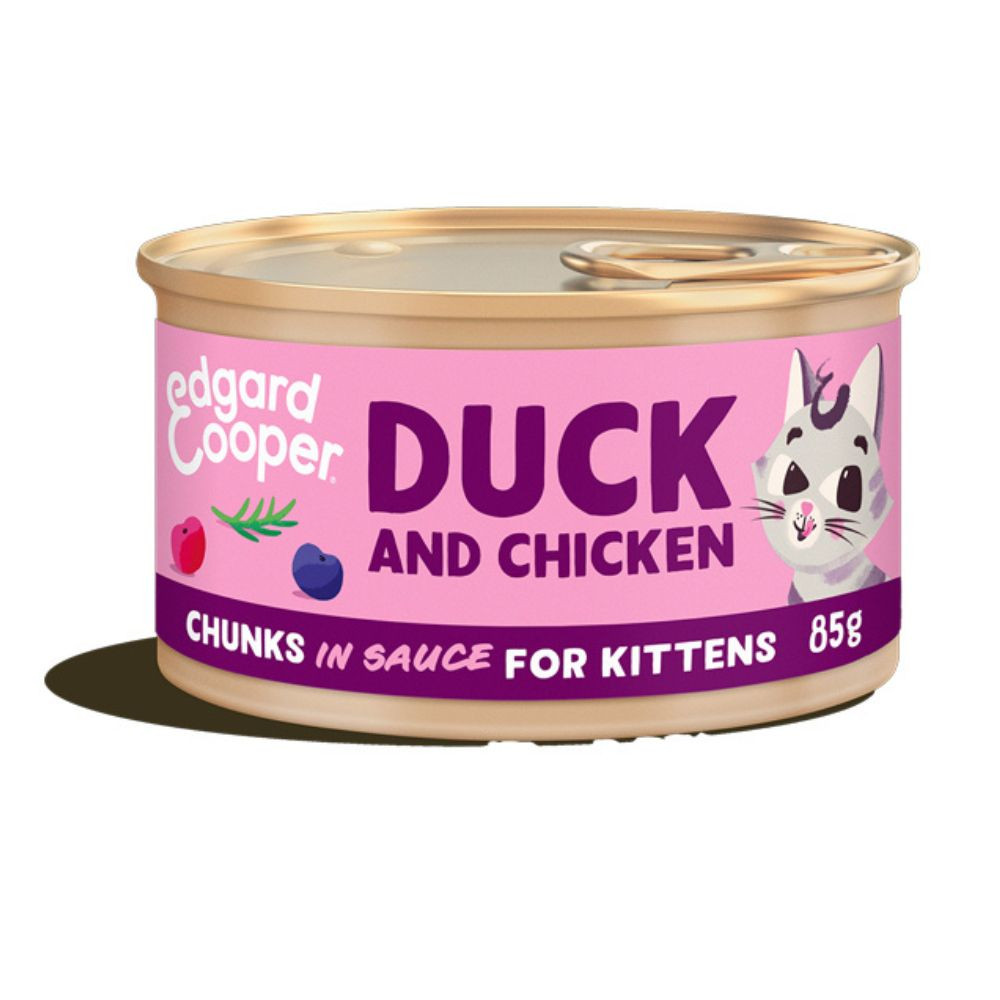 Edgard & Cooper Kitten Chunks Duck/Chicken 85g - Pet Food Depot