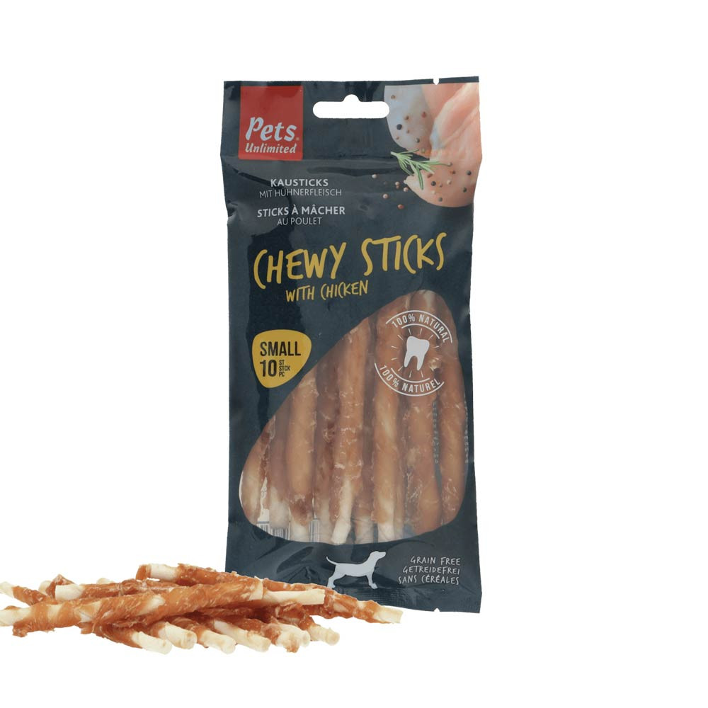Pets Unlimited Chewy Sticks with Chicken Small Dog Treats - 10 Pcs ...