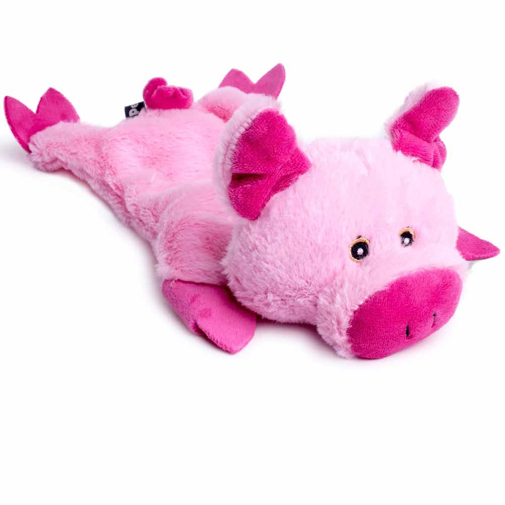 Petface Farmyard Buddies Crinkle Flat Pig Dog Toy - Pet Food Depot