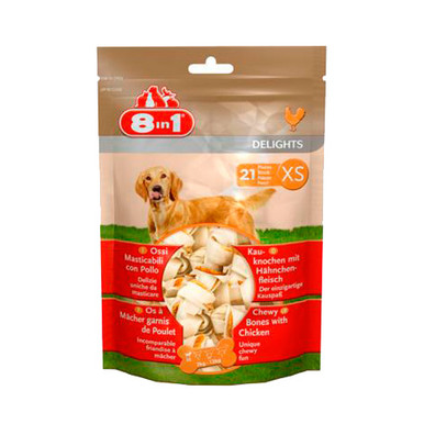 8 in 1 Delights Multiple Flavours Dog Chewy Bone Treats - Pet Food Depot