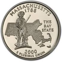 Massachusetts State Quarter 2000-D Statehood Quarters For Sale