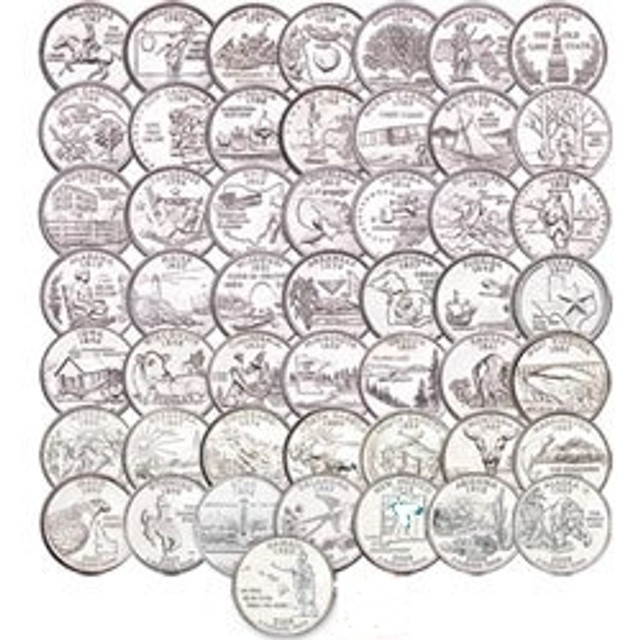 1999-2009 Complete State Quarters Set Statehood Quarter Collection