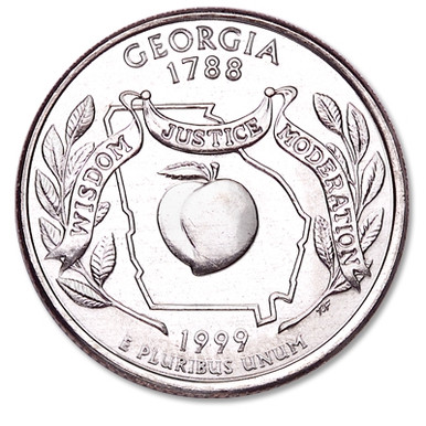 Georgia State Quarter 1999-P Statehood Quarters For Sale