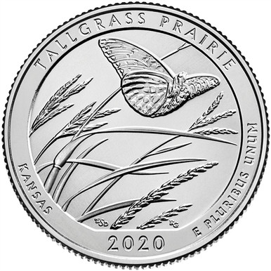 2020-D Tallgrass Prairie National Park Quarter America the Beautiful ...