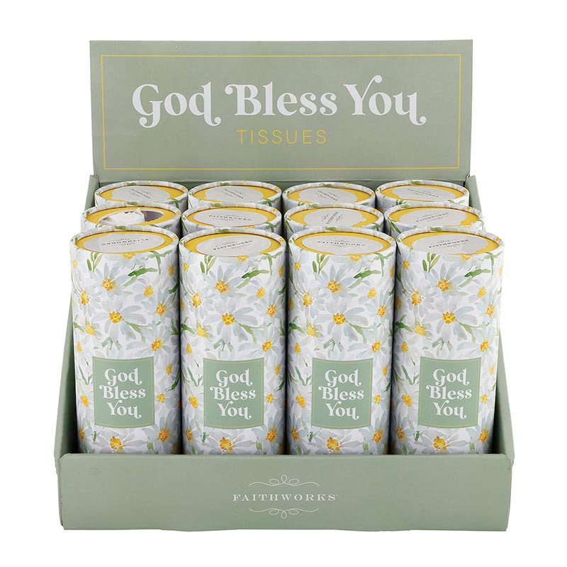 Tissue Display - White Daisy - [Wholesale]Faithworks