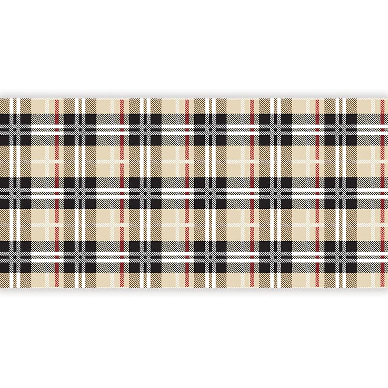 S'mores Paper Table Runner - Brown Plaid - [Wholesale]Faithworks