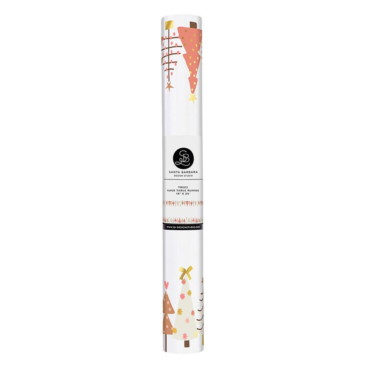 Paper Table Runner - Blush Trees