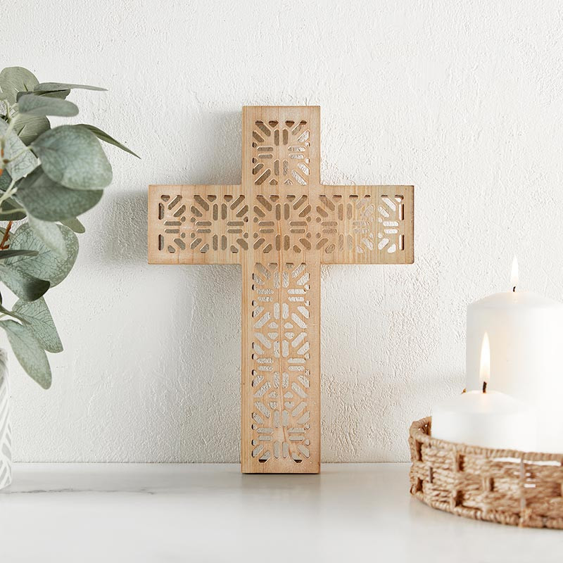 Floral Rattan Cross - [Wholesale]Faithworks