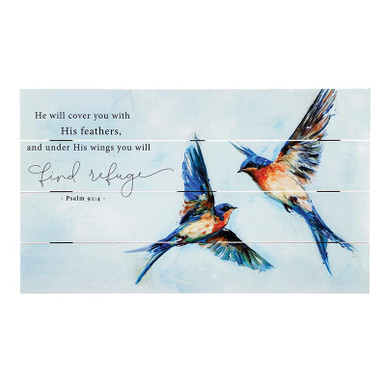 Under His Wing Collection Pallet Sign - [Wholesale]Faithworks