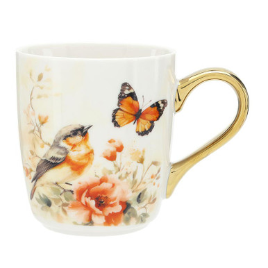 Wings of Love Gold Handle Mug - Butterflies and Birds - [Wholesale ...