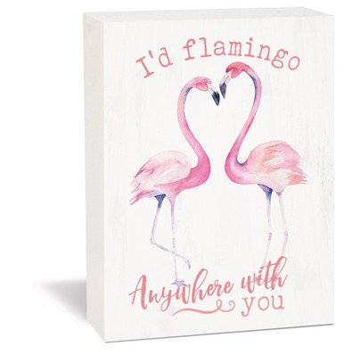 Wood Block - I'd Flamingo