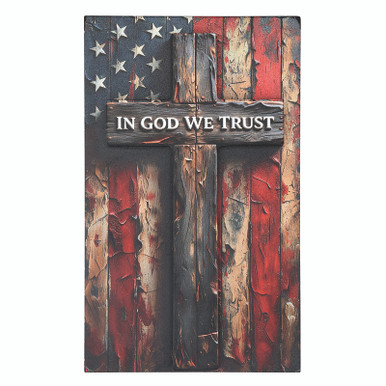 Freedom Cross Plaque - In God We Trust - [Wholesale]Faithworks