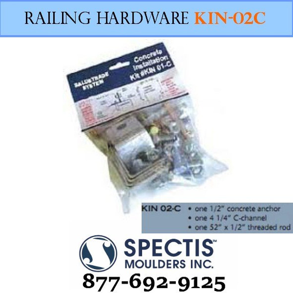 Newel Post Anchor Hardware Kit For Concrete Applications Kin 03 C Spectis Moulders