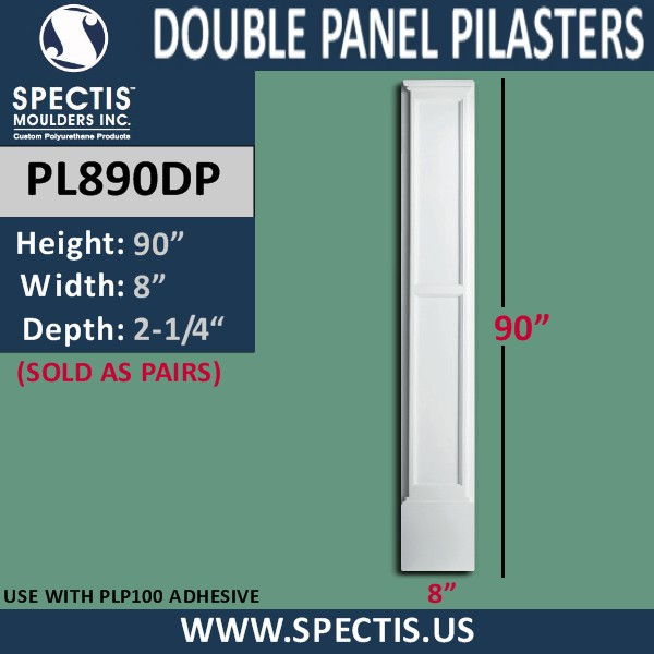 FP7248P 6 5/8" x 48" Urethane Fireplace Pilasters Sides