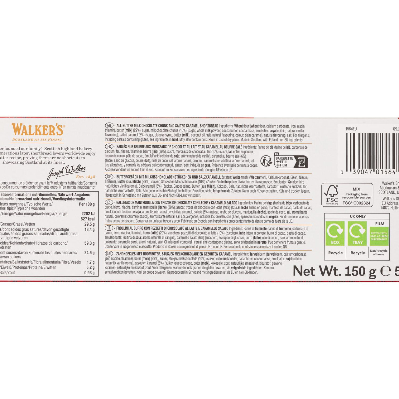 Walker’s Salted Caramel Chocolate Shortbread