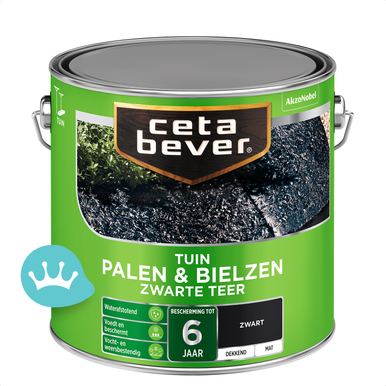 CetaBever Palen & Bielzen Zwarte Teer - Verf.nl