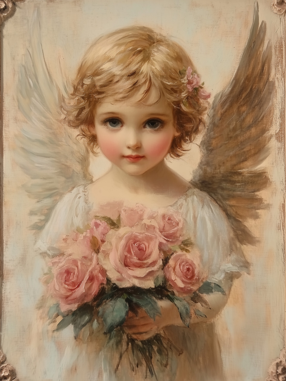 Vintage Sweet Angel Block