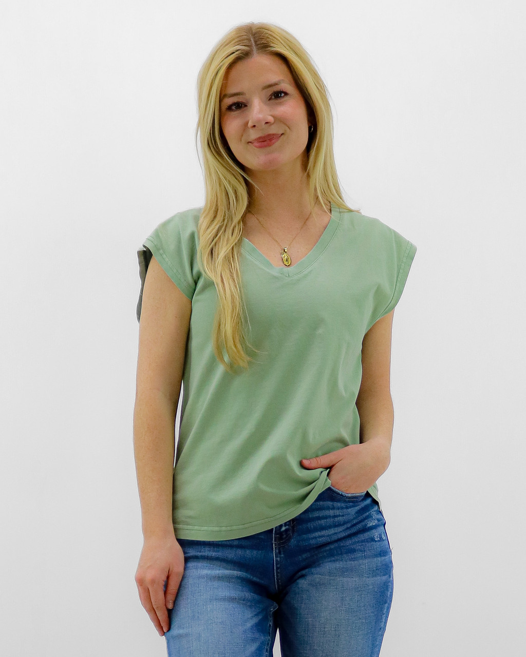 Thread & Supply Romy Tee - Dark Sage