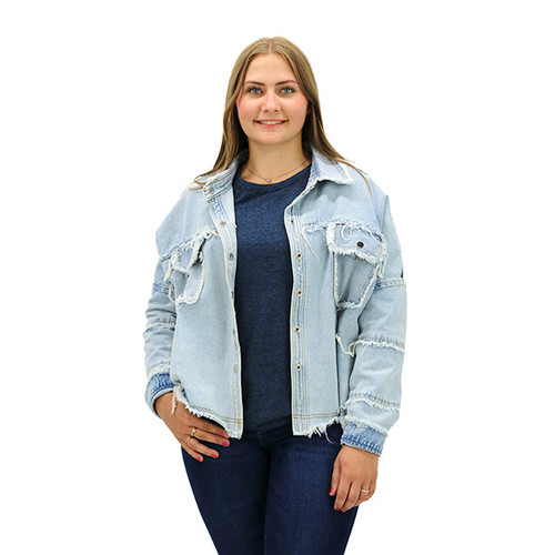Ride Or Die Fringe Edge Denim Jacket