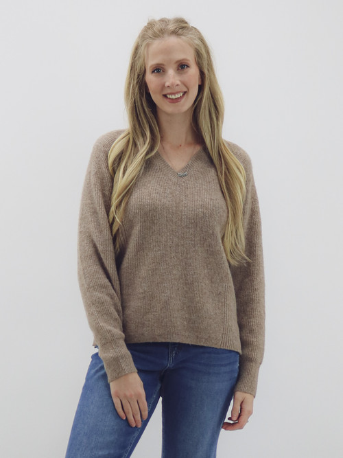Thread & Supply Marigold Sweater - Heather Latte